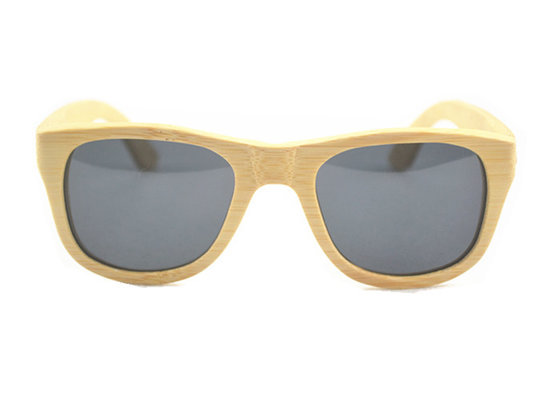 Women / Mens Wooden Sunglasses , Bamboo Frame Sunglasses For Eyes Protection