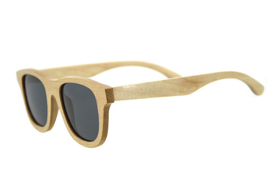 Waterproof Mens Wood Sunglasses With 100 % Natural Material , CE FDA Certificate