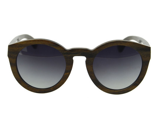 Custom Wood Polarized Sunglasses / Handmade Wooden Frame Eyeglasses Round Shape