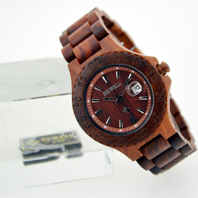 Custom Miyota Movement Handmade Wooden Watches With 100% Natural Wooden , RoHS FSC