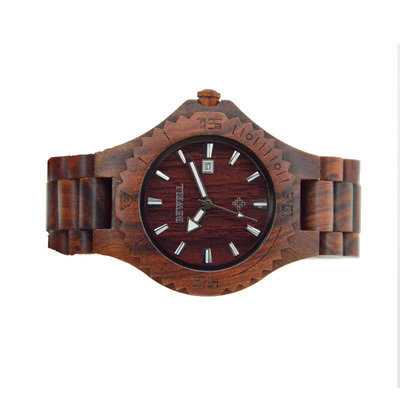 Fashion Red Men Wooden Watches With Miyota Movement / 3ATM Water Resistant