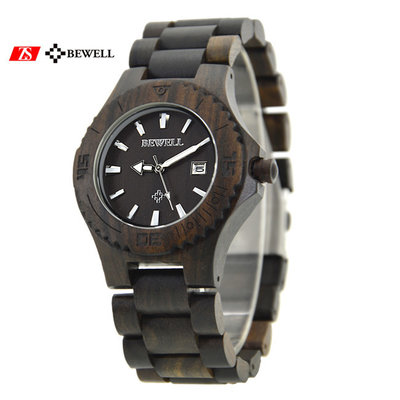 Mens Unique Wooden Watches With Japan PC32S Movement , 1 Year Warranty