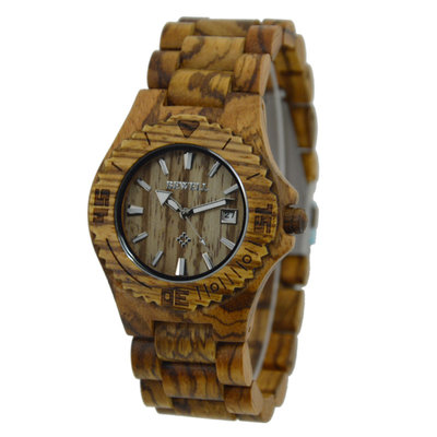 Custom Men Wooden Watches / Bewell  Bamboo Watch With Japan Miyota Movement