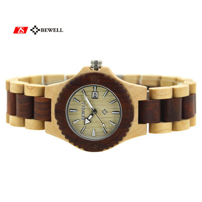 Unique Handmade Womens Wooden Watches , Wood Band Watches Eco Friendly