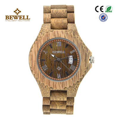 Leisure Stylish Personalized Waterproof Wooden Watch With Calendar And Japan Movement