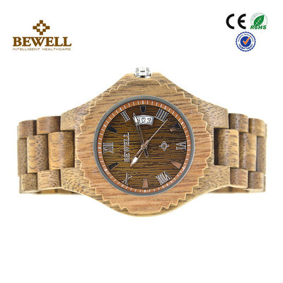 Leisure Stylish Personalized Waterproof Wooden Watch With Calendar And Japan Movement
