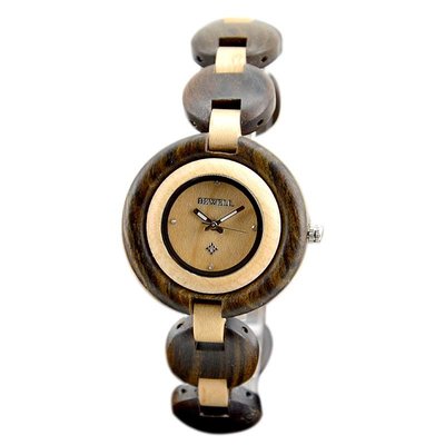 Black Sandalwood and Maple Eco Friendly Watches With Slim Beautiful Band