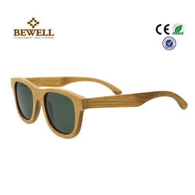 Cusomized natural Wood Frame Sunglasses gradient grey UV protection polarized lens