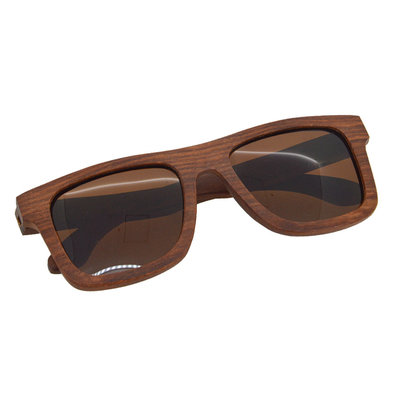 Elegant UV400 Red Sandalwood Polarized Wood Sunglasses , Bamboo Frame Sunglasses