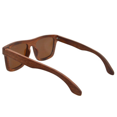 Elegant UV400 Red Sandalwood Polarized Wood Sunglasses , Bamboo Frame Sunglasses