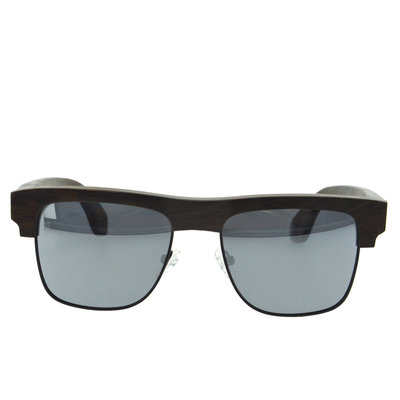 Uv400 Resistance Black Sandalwood Wooden Polarized Sunglasses With Coated Lenses