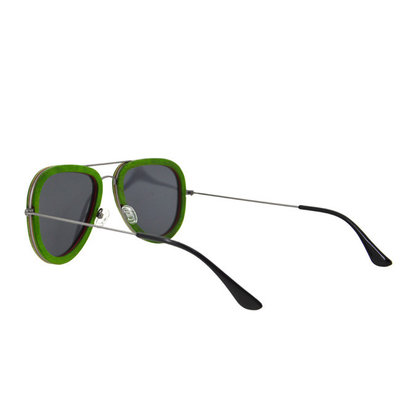 Adult Wooden Polarized Sunglasses spring hinge TAC Lens material