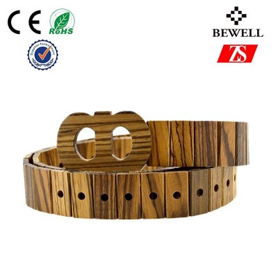 Cool Handmade Wood Accessories , 4CM Width Wood Belts For Man