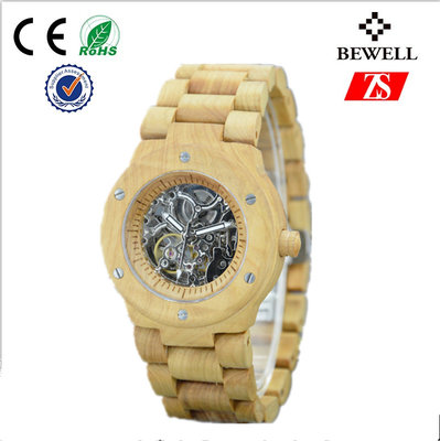 Bewell Seagull Movement Automatic Wooden Watch For Gentlemen