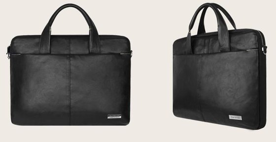 High quality PU Leather Laptop Bags with long shoulder strap