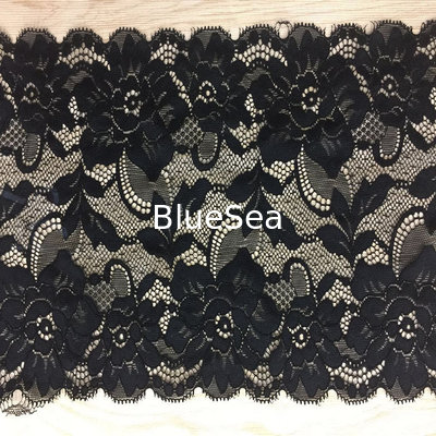 18cm  2017  New Fashion  Lace Border Strench  Lace Edge in Black/Ivory  color supplier