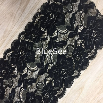 18cm  2017  New Fashion  Lace Border Strench  Lace Edge in Black/Ivory  color supplier