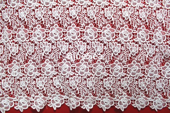 Apparel Accessories Chemical Lace Fabric  Water Soluble Embroidery  lace fabric supplier