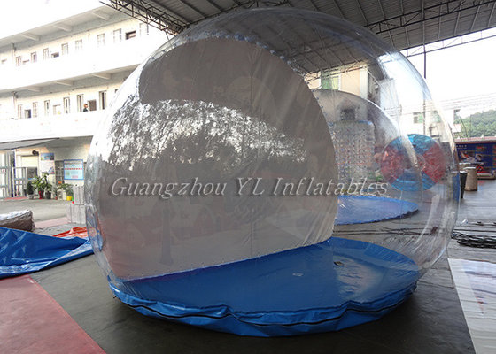 Inflatable Xmas Decorations / Inflatable Show Ball 1.0mm PVC Christmas Snow Globle