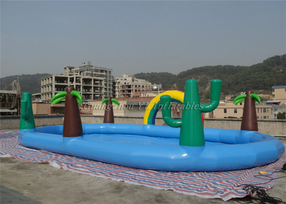 Fire - Retardant Children Blow Up Water Park Water Ball Pool With Rainbow And Tree