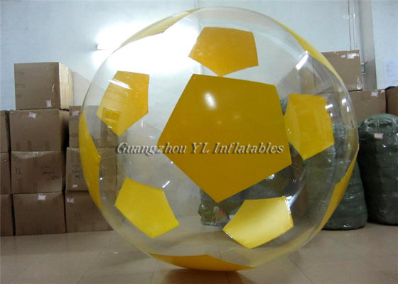Football Style Inflatable Water Walking Ball , Human Hamster Ball On Water Giant Pool