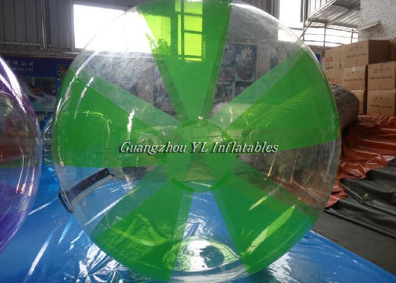 0.8mm PVC Half Color Water Walking Ball , Amusement Park Human Water Bubble Ball