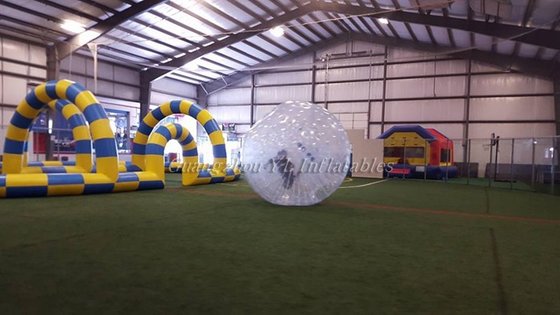 Professional Zorb Human Hamster Ball Inflatable Race Track For Gym