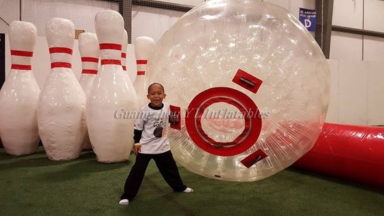 Children Inflatable Garden Toys Zorb Ball Race Track With Inflatable Bowling