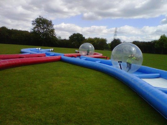 Inflatable Zorb Ball Ramp For Rolling Ball Play