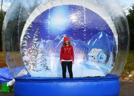 Anti - Aging Giant Outdoor Christmas Snow Globe Inflatables For Games