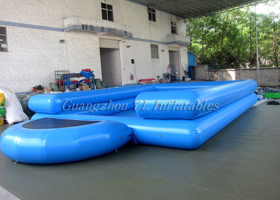 Light Blue Double PVC Inflatable Water Ball Pool For Backyard Sports Games