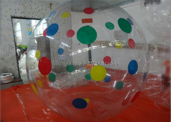Colorful Dots 2m PVC Inflatable Water Walking Ball For Outdoor Aqua Park