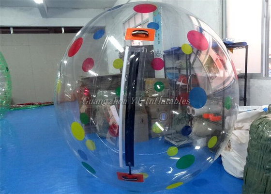 0.8mm PVC Funny Dots Inflatable Water Walking Ball For Aqua Park