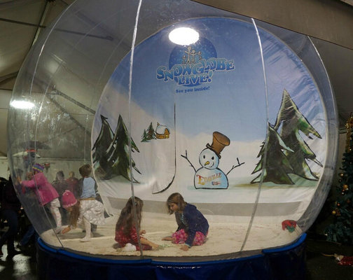Special Background Transparent Inflatable Ball / Inflatable Snow Dome