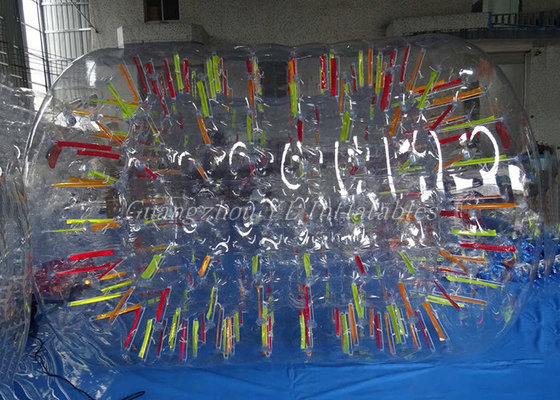 Strong Clear TPU Inflatable Water Roller For Inflatable Theme Park Swimming Pool