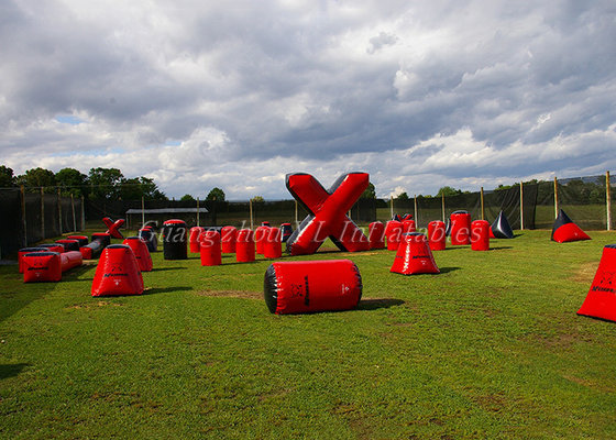 Custom Outdoor Inflatable Games Paintball Bunker Tank Approved CE