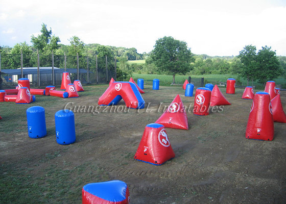 Printed Speedball Inflatable Bunkers Obstacle / Inflatable Paintball Field