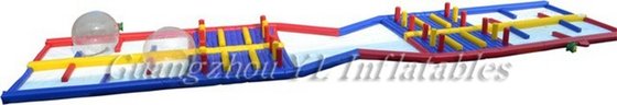 Rolling Ball Race Zorb Ball Ramp Obstacle Course White + Red + Blue