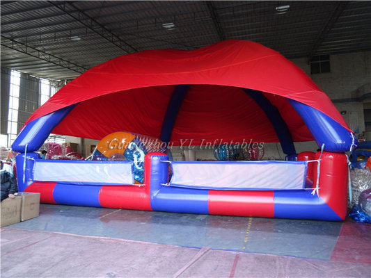 Red Aqua Inflatable Outdoor Toys Kids Swimming Pool With Tent