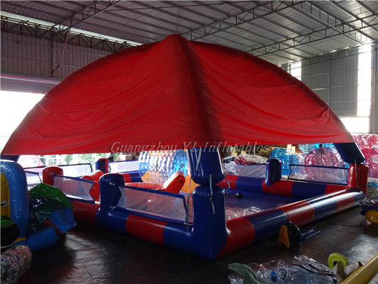 Red Aqua Inflatable Outdoor Toys Kids Swimming Pool With Tent