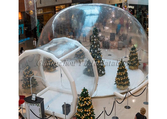 Transparent Inflatable Show Ball / Outdoor Inflatable Snow Globe For Christmas