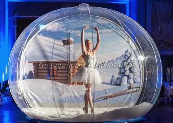 Professional Exhibition Inflatable Show Ball With Christmas Backdrop
