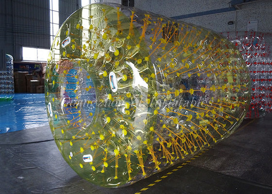 Wonderful Kid Size Inflatable Water Roller 0.8 mm PVC For Amusement Park