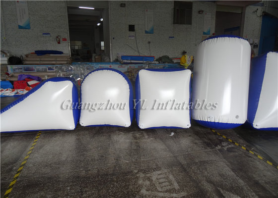 Wonderful 0.9mm PVC Blow Up Paintball Bunkers Blue And White