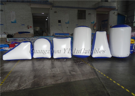 Wonderful 0.9mm PVC Blow Up Paintball Bunkers Blue And White