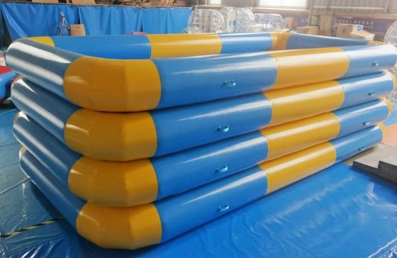 0.6mm PVC Blue Yellow Tarpaulin Rectangle Water Rollers Pool Swiming Pool For Kids