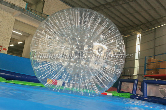 Grass Rolling TPU Inflatable Zorb Ball , Inflatable Theme Park Zorb Hamster Ball