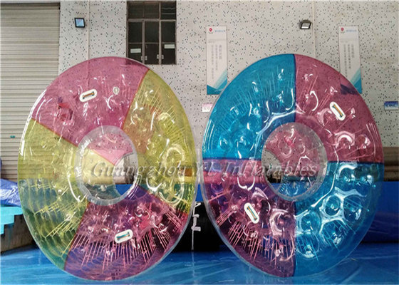 Clear Yellow Blue Green Inflatable Fun Roller Double Layer Rolling Inflatable Ball