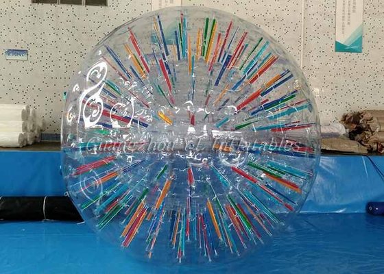 Colorful Fluorescent sheet Glowing Inflatable Zorb Ball For Evening party