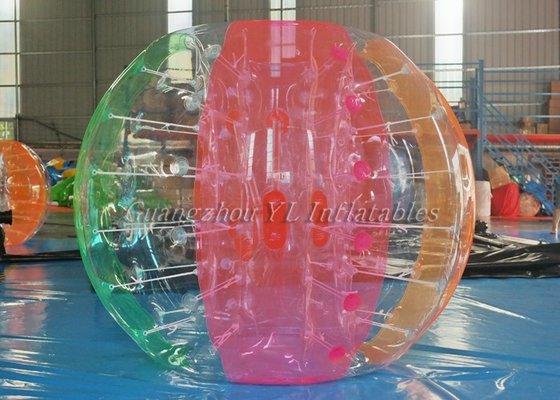Colorful Inflatable Soccer Bubble Ball For Kids / PVC Soccer Ball Suit 1.25m